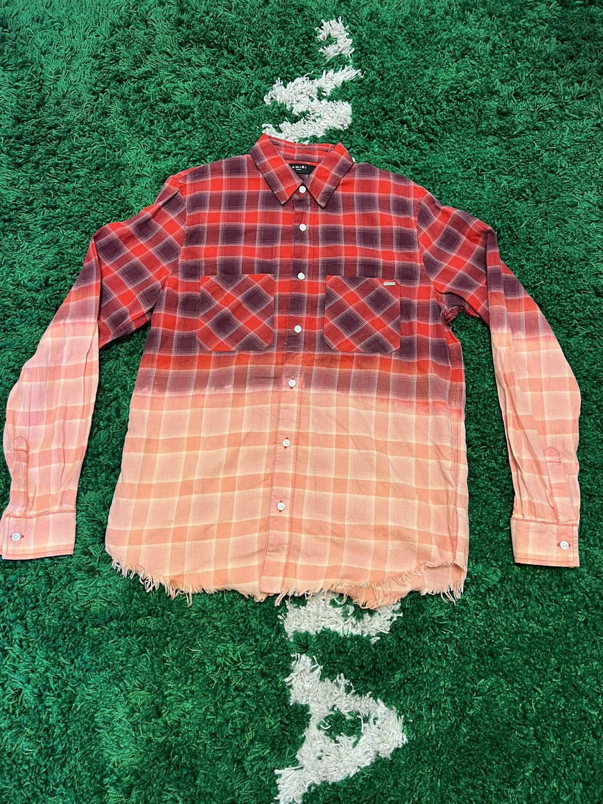 Amiri Amiri Red Gradient Button Up | Grailed