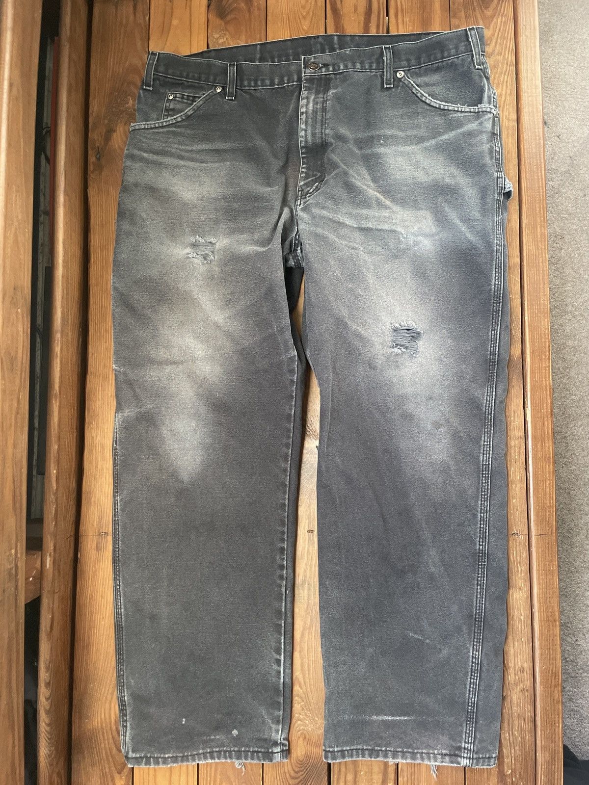 Dickies × Vintage Vintage Dickies Faded Black Red Label Carpenter Pants ...