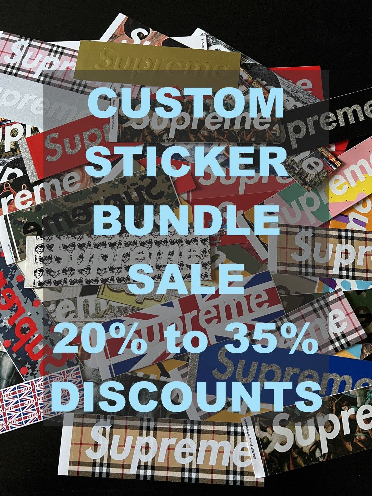 Stickers × Stussy × Supreme Supreme and More Custom Sticker Bundle Sale ...