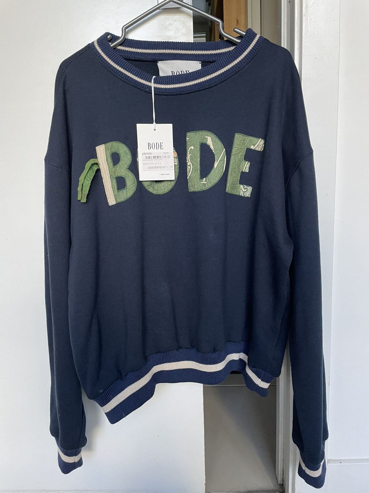 Bode Bode Appliqué Logo Sweater | Grailed