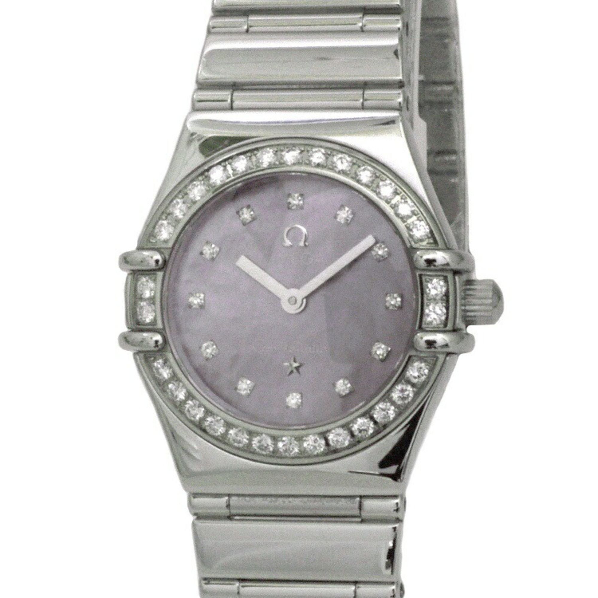 Omega Omega Watch Constellation Silver Purple Shell Mini My Choice ...