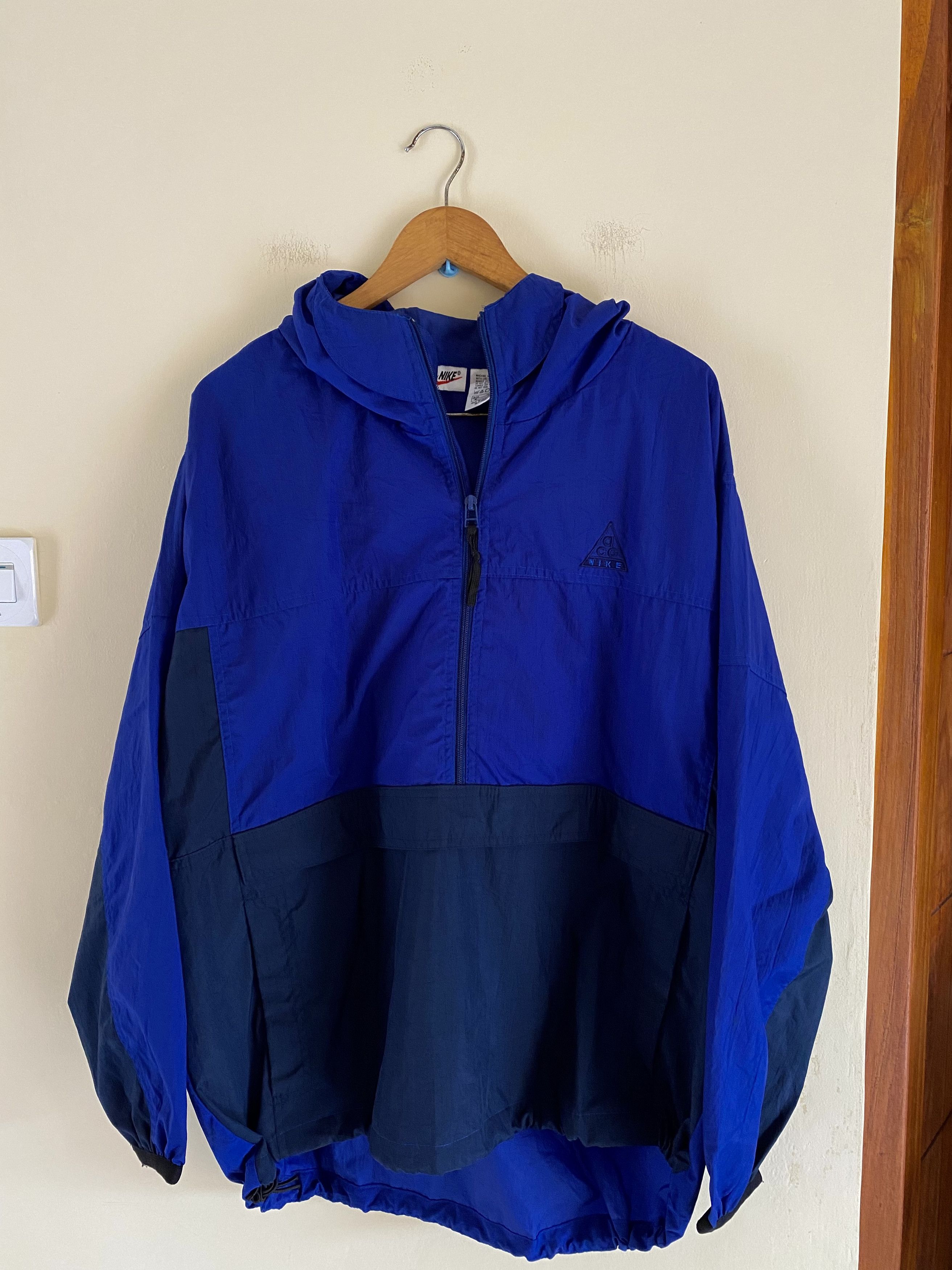 Streetwear Rare Nike ACG Jacket Two Tone Blue/Back | Grailed