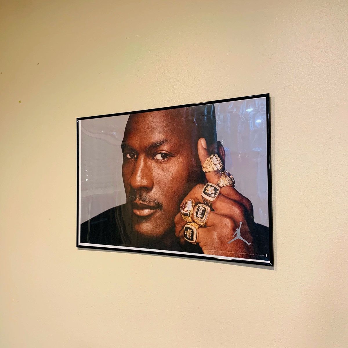 Nike Jordan Framed Poster Championship Rings | Grailed