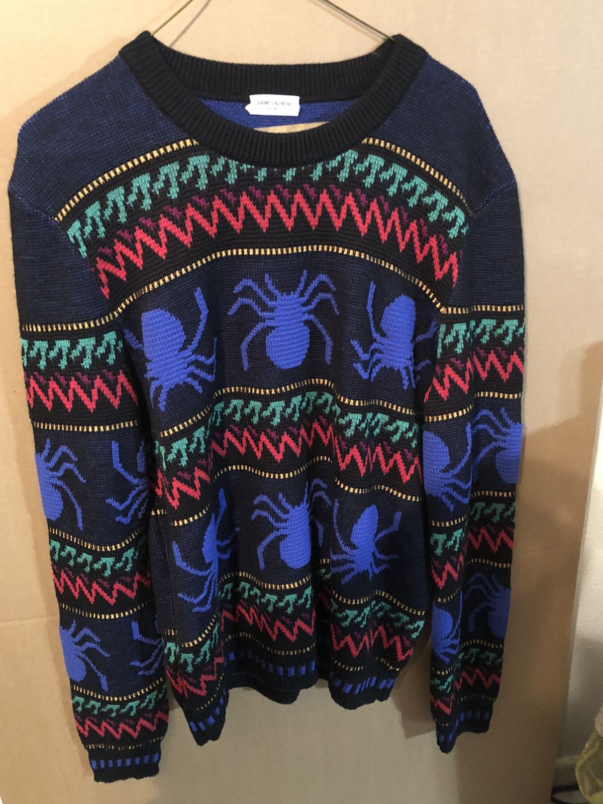 Saint Laurent Paris Saint Laurent Spider Crew Knit XL | Grailed