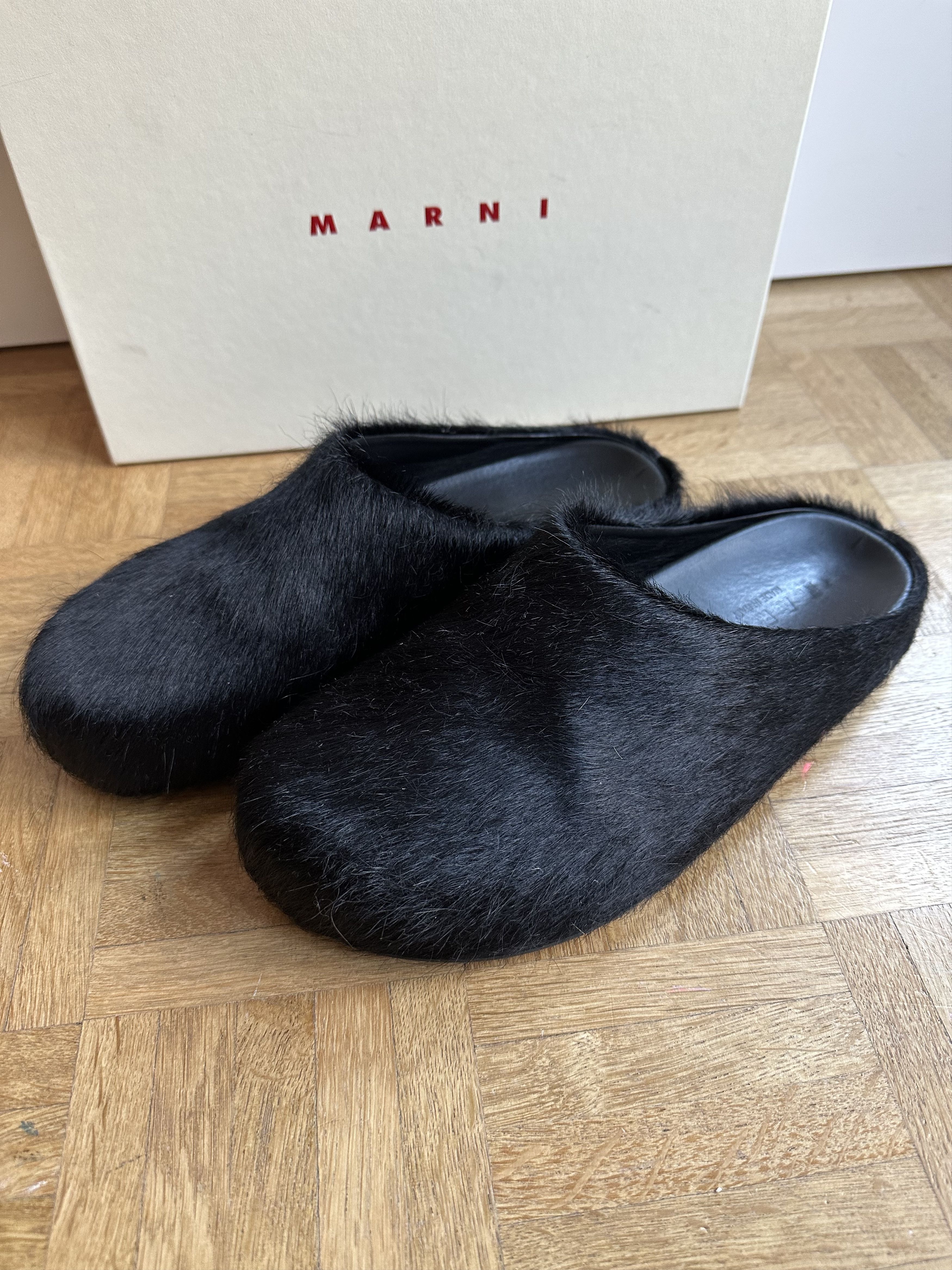 Marni Marni calf hair slippers | Grailed