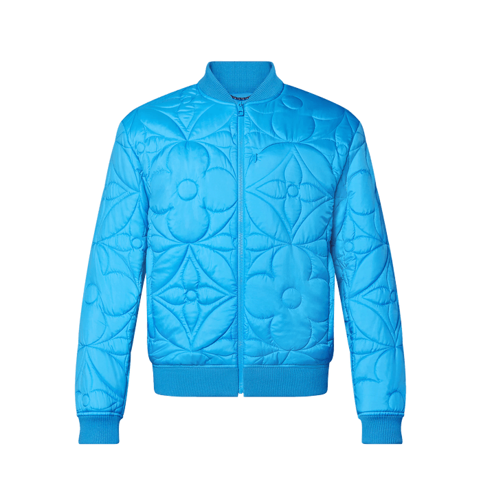 Louis Vuitton LOUIS VUITTON JACKET LEATHER MONOGRAM VARSITY DENIM ...