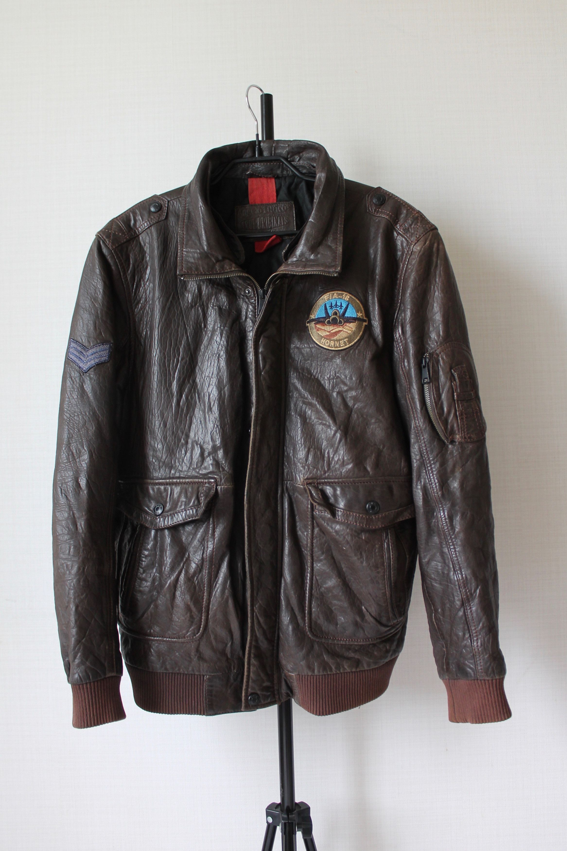 A2 Flyers Leather × Angelo Litrico × Leather Jacket A2 Angelo Litrico ...