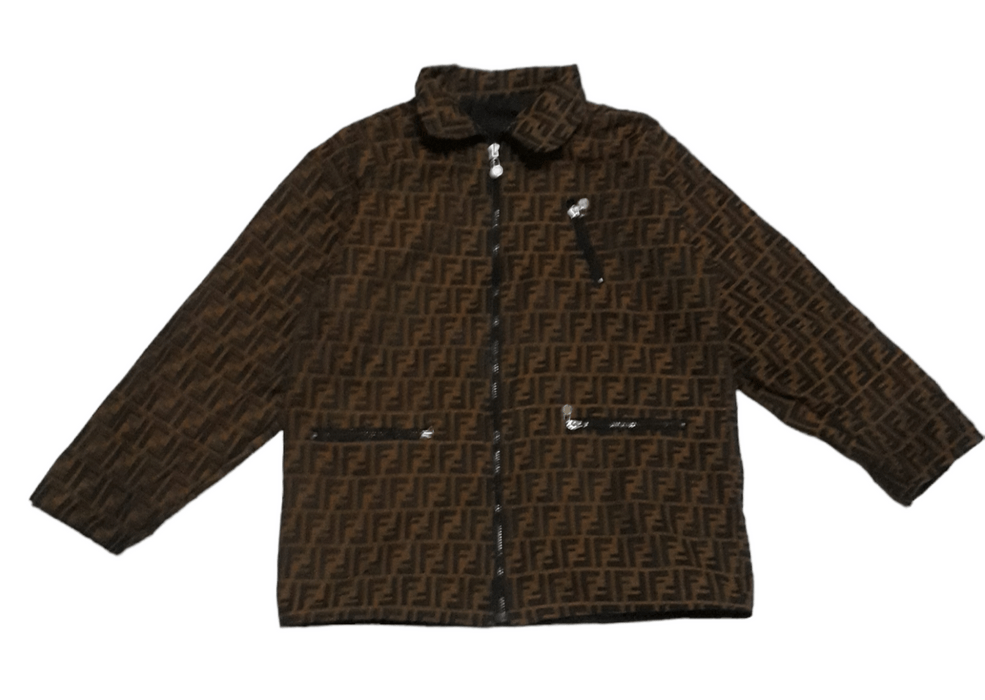 Fendi FINAL DROP FENDI ROMA MONOGRAM REVERSIBLE JACKET | Grailed