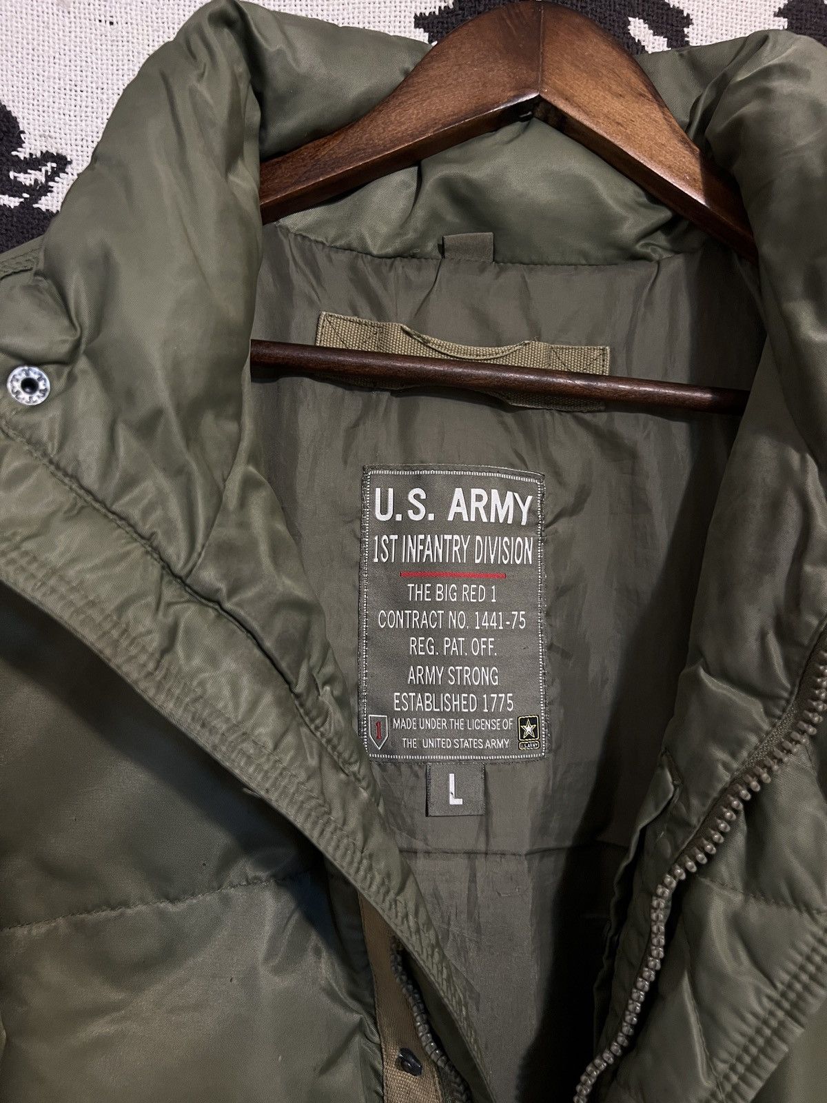 Vintage Vintage Military US Army 1st Infantry Workwear Puffer Jacket ...