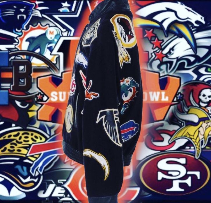 Vintage 💎ViNTaGe💎 JEFF HAMILTON NFL 🏈 PaTCHWoRK JaCKeT🧥 | Grailed