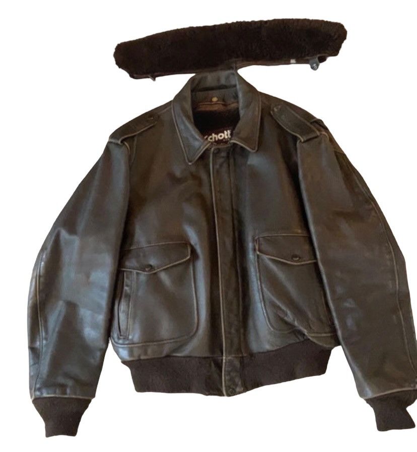 Schott × Vintage Schott vintage leather jacket 90’s | Grailed