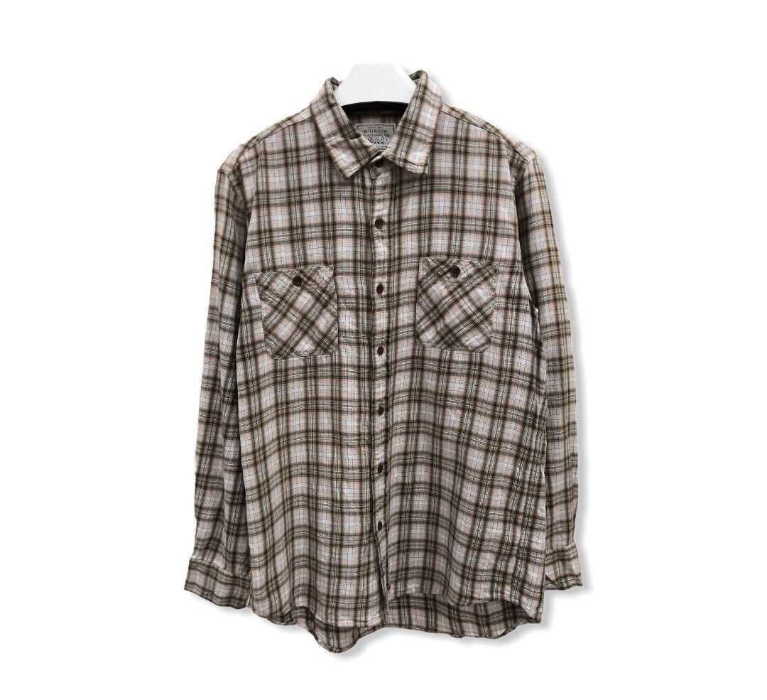 Flannel × Streetwear × Vintage Vintage Authentic Jeanswear Plaid Tartan ...