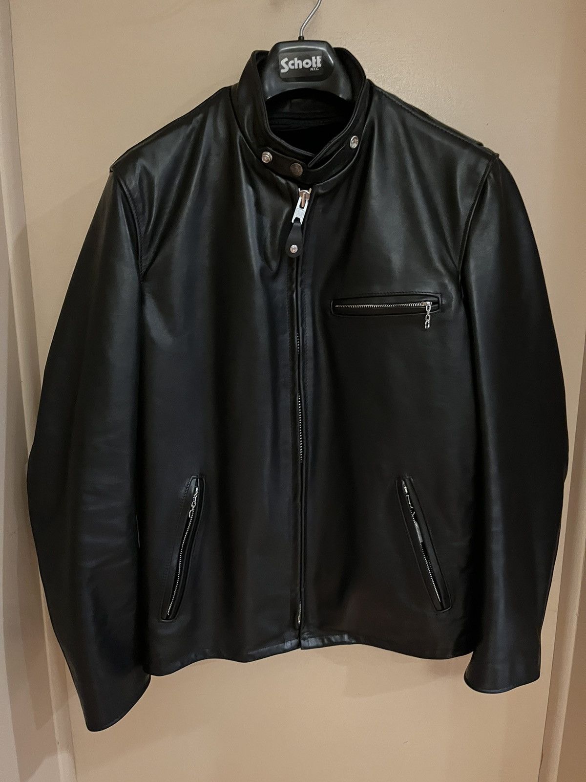 Schott Schott Cafe Racer 141 Leather Motorcycle Jacket | Grailed