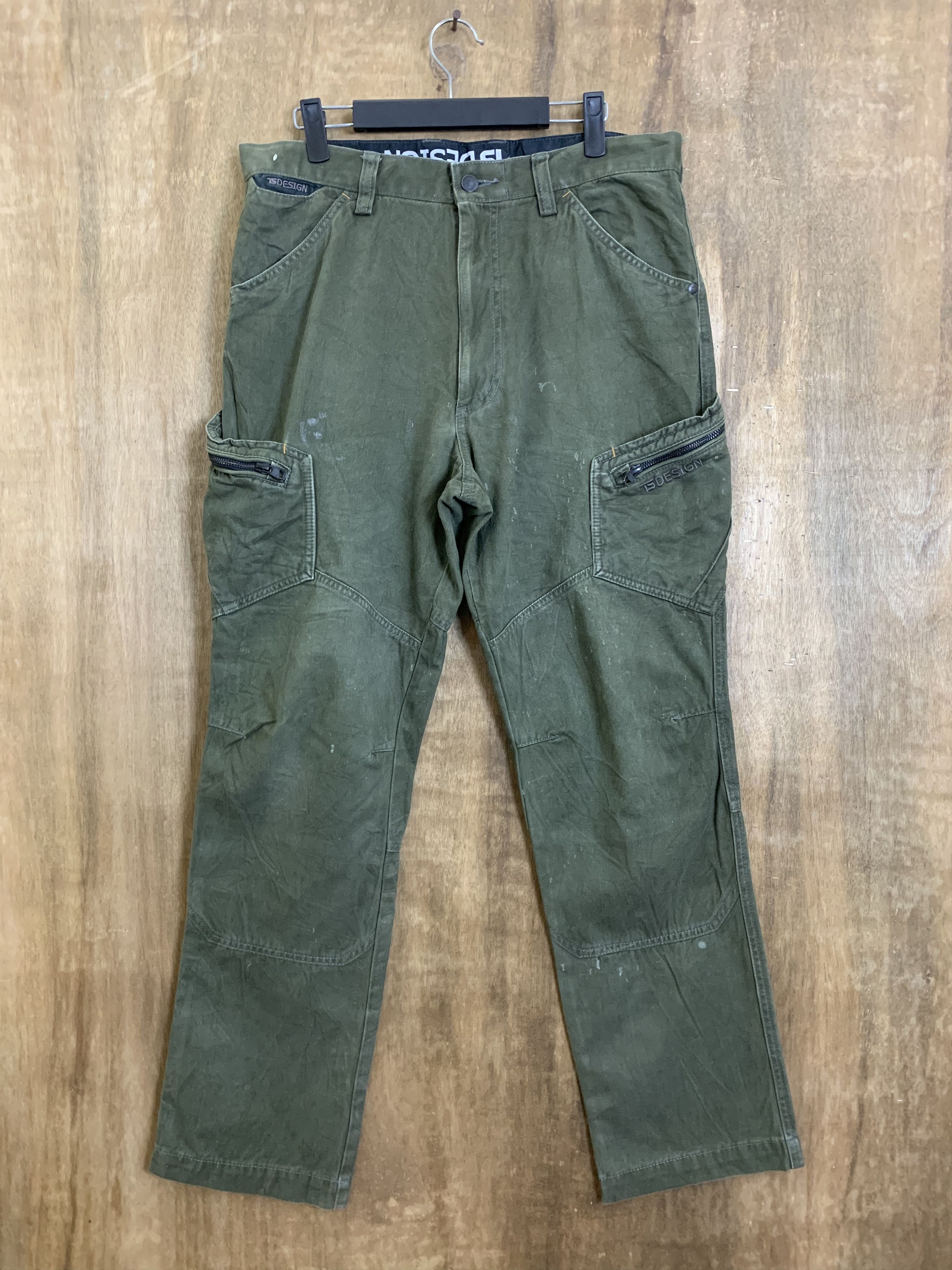 Vintage Cargo Pants TS Design Multipocket Double Knee Pants | Grailed