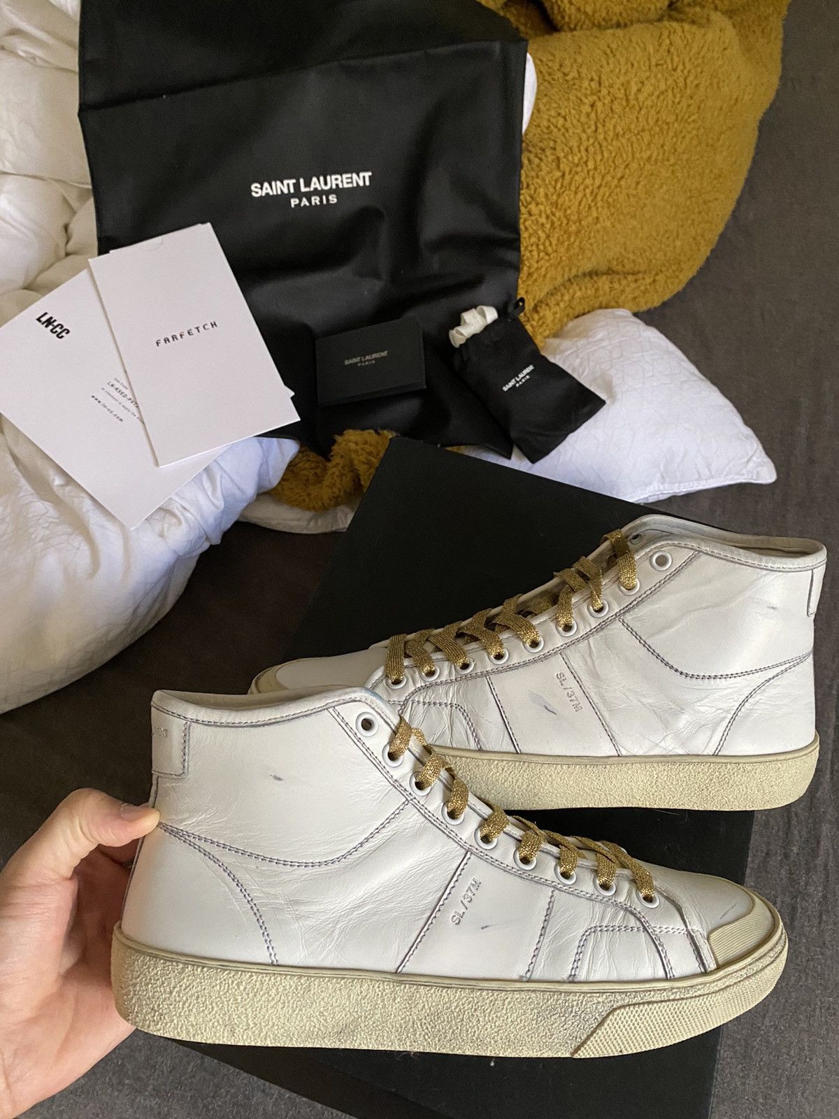 Saint Laurent Paris SLP HI Surf Sound Gold | Grailed