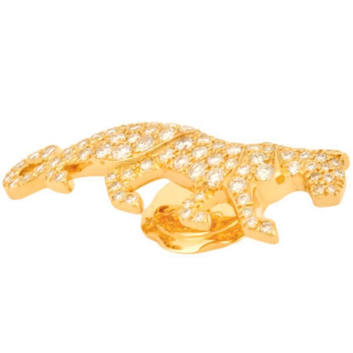 Cartier Cartier Mahango Panther Pin Brooch Diamond K18YG | Grailed