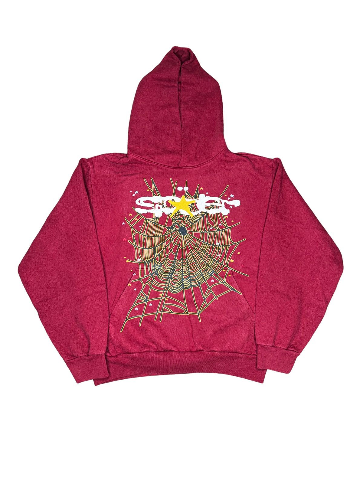 Spider Worldwide Sp5der Hoodie in Maroon | Grailed
