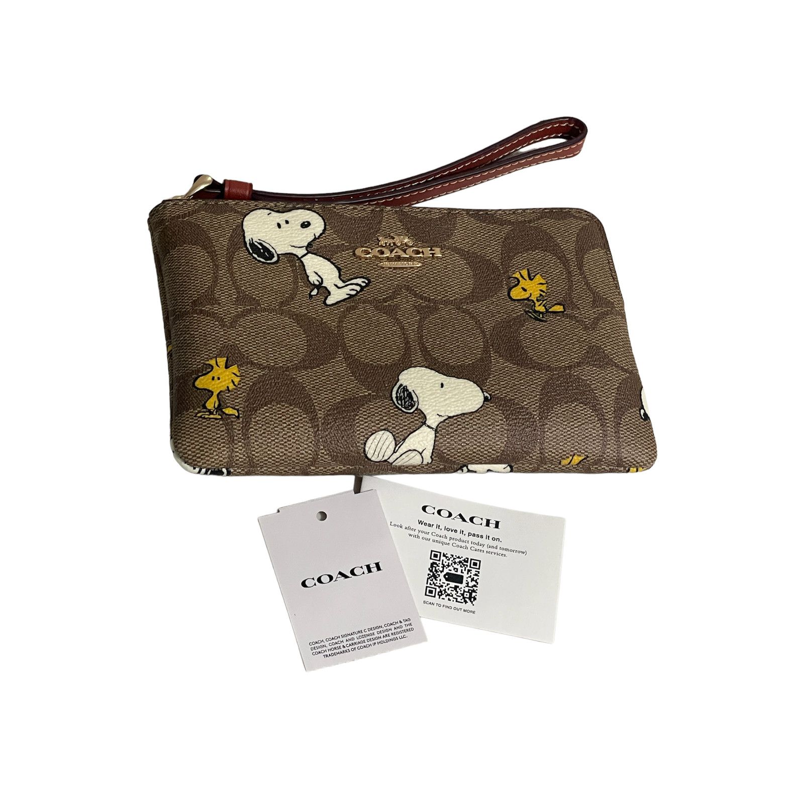Coach Coach X Peanuts Corner Zip Wristlet With Snoopy Print | Grailed