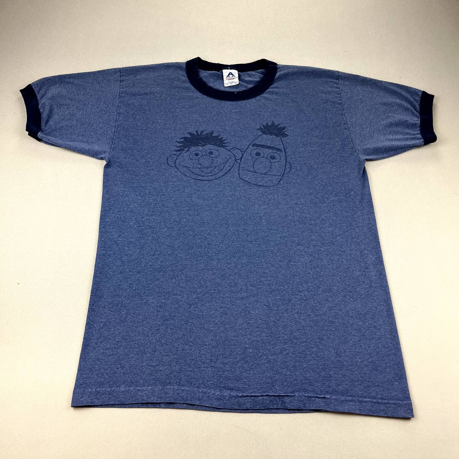 Vintage Vintage Bert Ernie T-Shirt Large Blue Sesame Street Cartoon ...