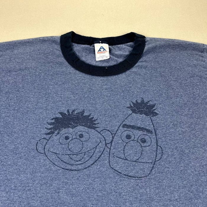 Vintage Vintage Bert Ernie T-Shirt Large Blue Sesame Street Cartoon ...