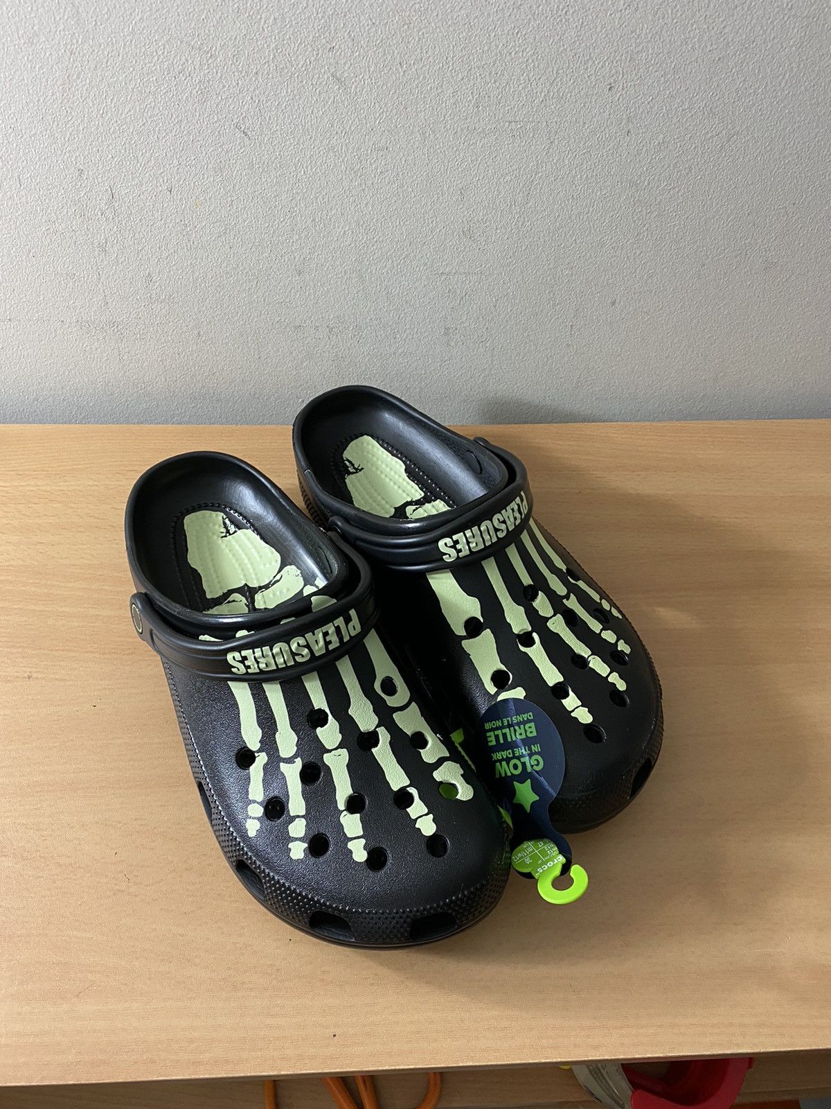 Crocs × Pleasures Skeleton Clog (Glow) | Grailed