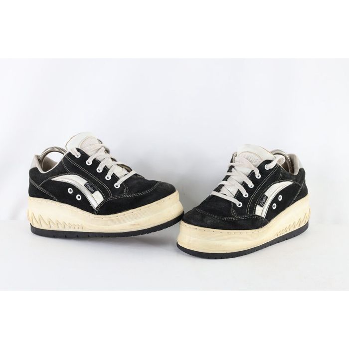 Vintage Vtg 90s Candies Womens 9 Distressed Suede Leather Platform ...