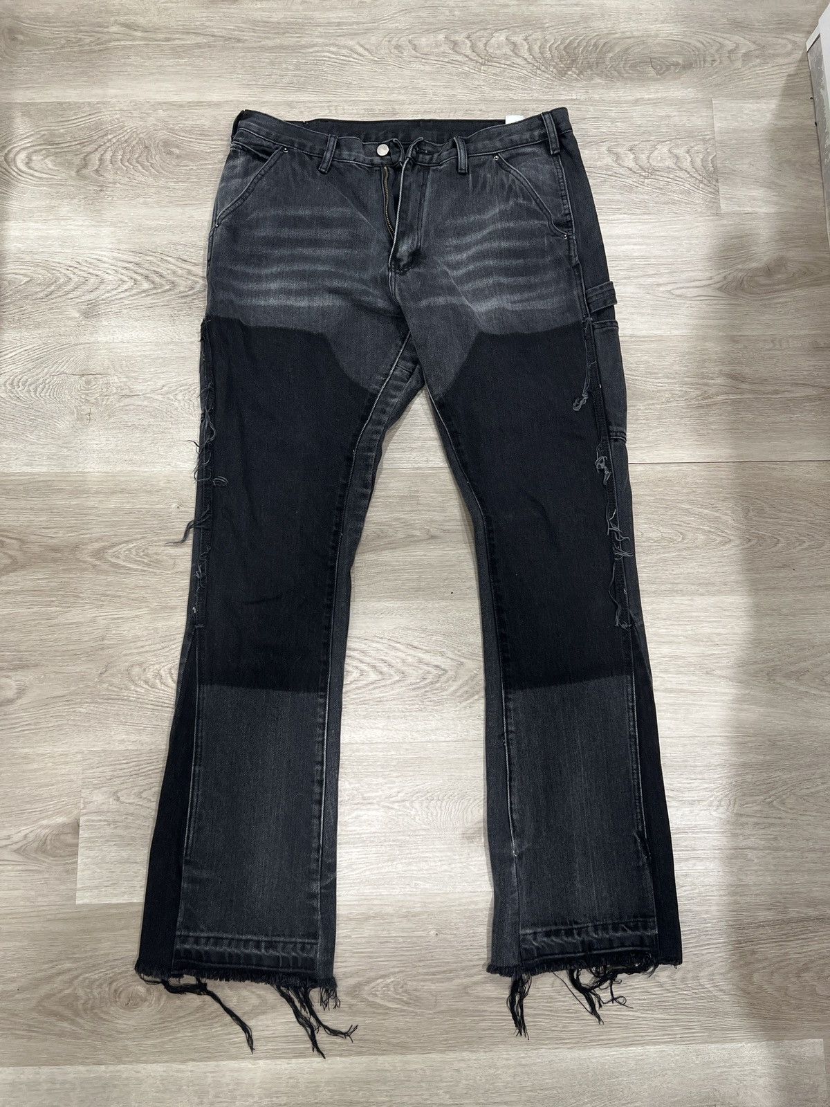 Vintage Mnml Flared Black Denim рџ Grailed