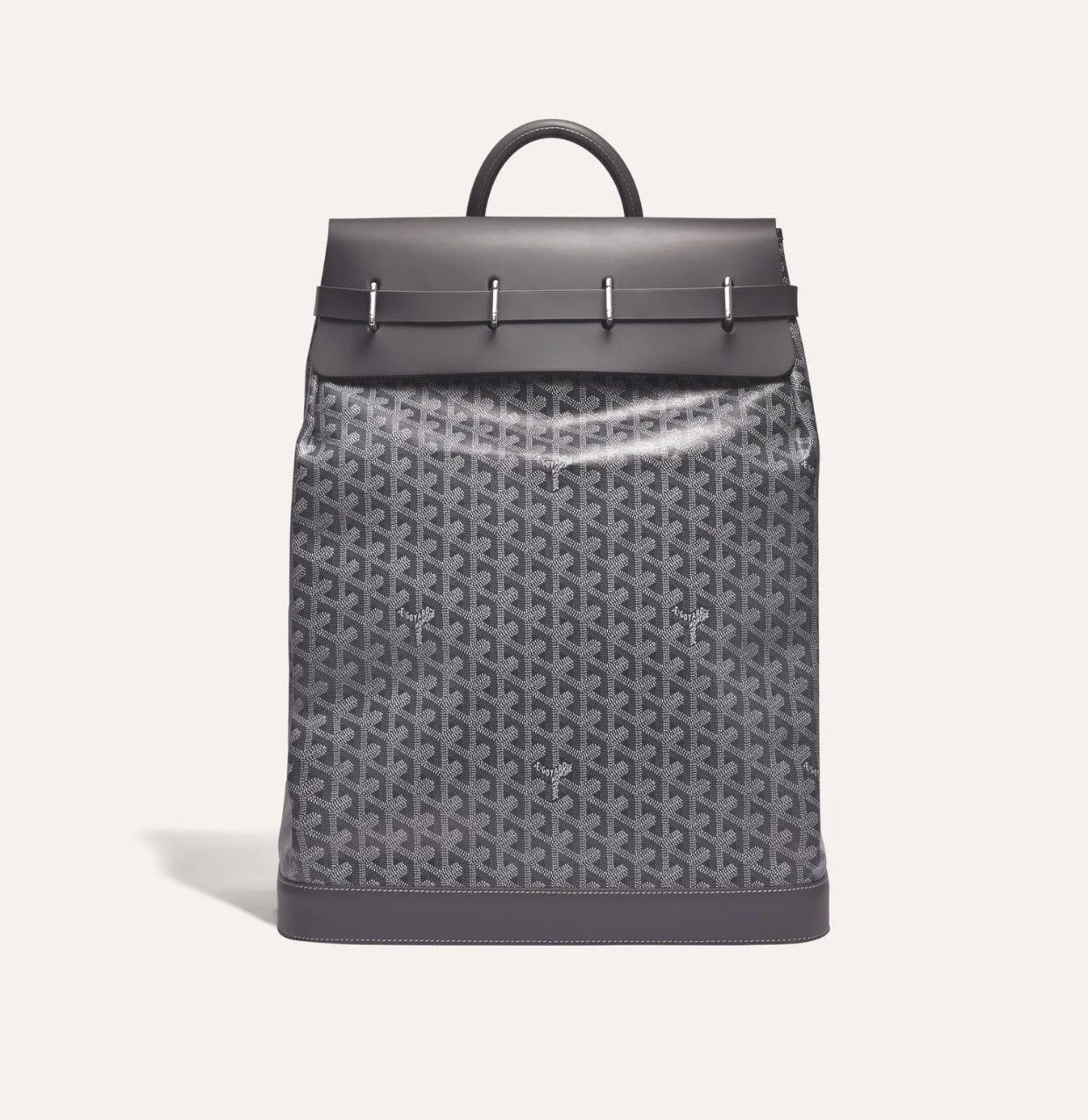 Goyard Goyard Steamer PM Grey Canvas Backpack with removable straps ...