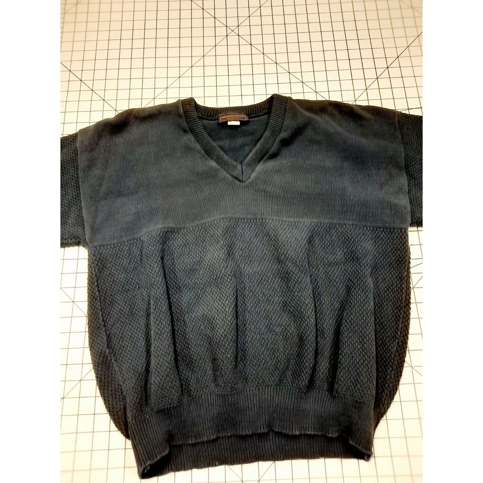 Vintage Vin. 80s Andrew Rohan Waffle Knit Sweater Mens Size Xl Made In ...