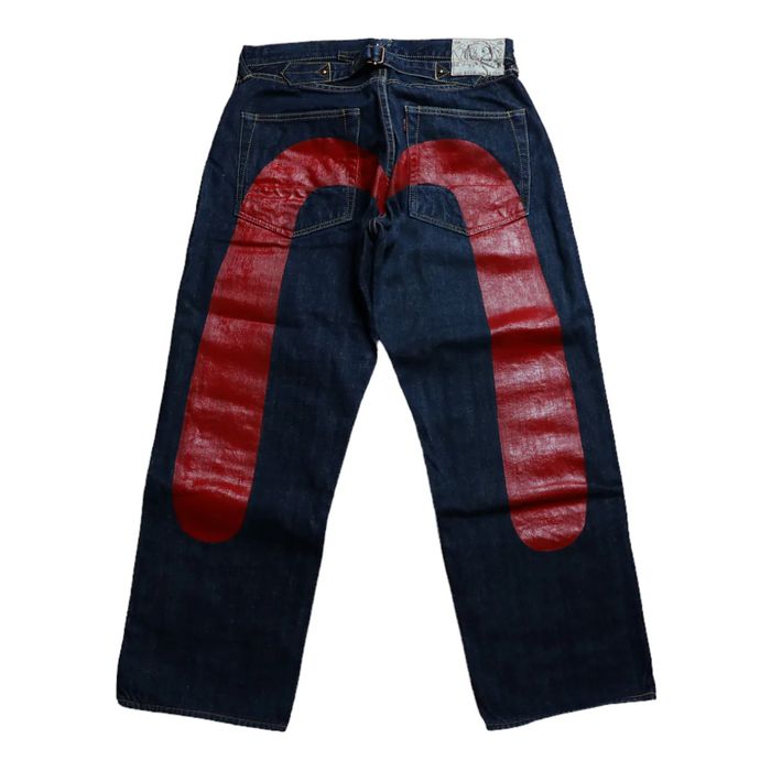 Evisu EVISU RED FRONT AND BACK DICOCK JEANS | Grailed