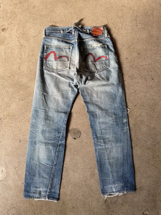 Evisu Evisu selevedge distressed Japanese denim | Grailed