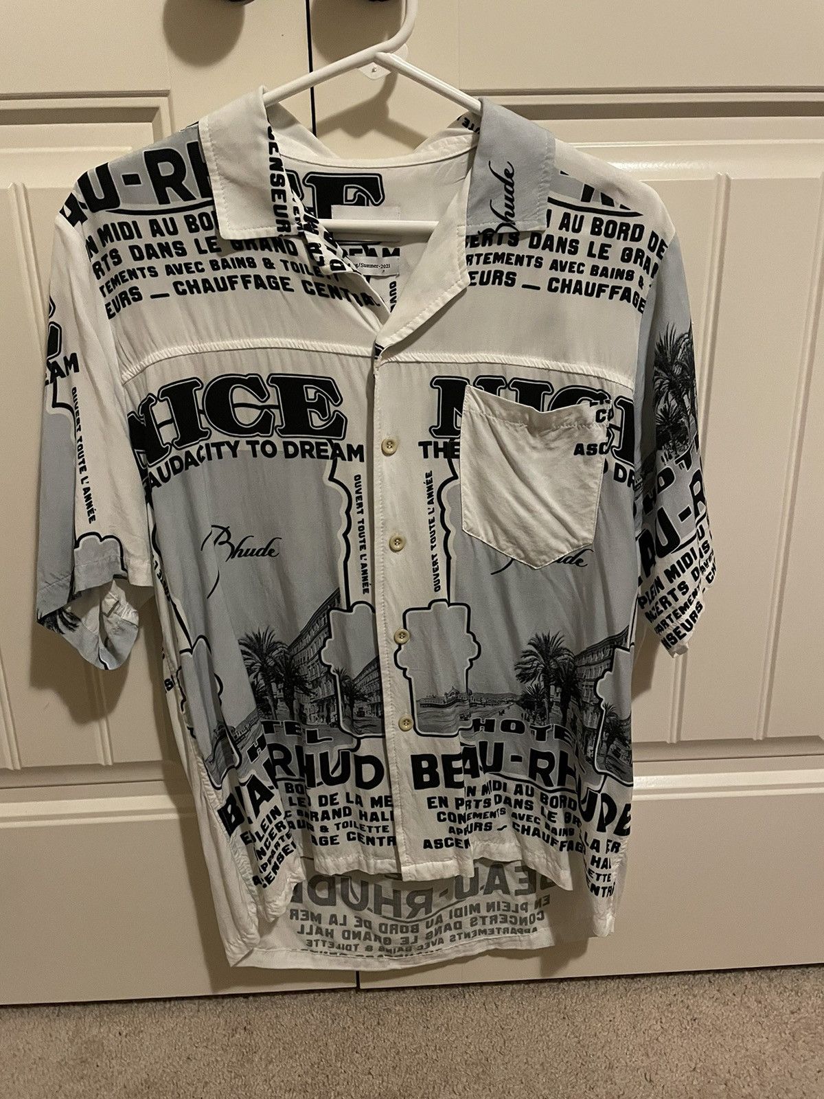 Rhude Rhude Newspaper Button Up | Grailed