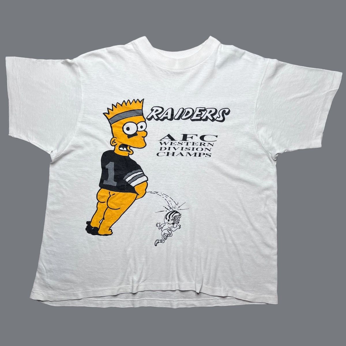 NFL × The Simpsons × Vintage Vintage 1990s NFL Los Angeles Raiders Bart ...