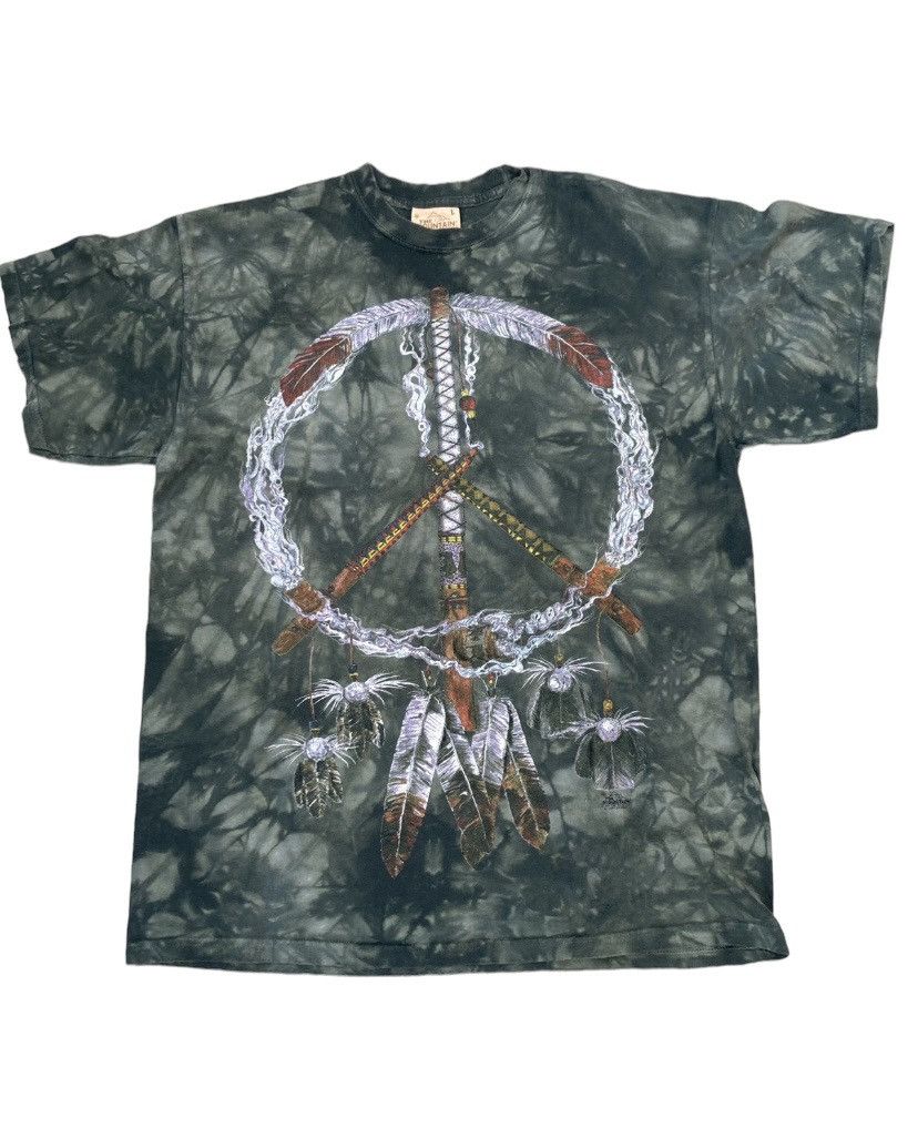 Vintage Vintage 90s The Mountain Peace Sign Tie Dye Tee | Grailed