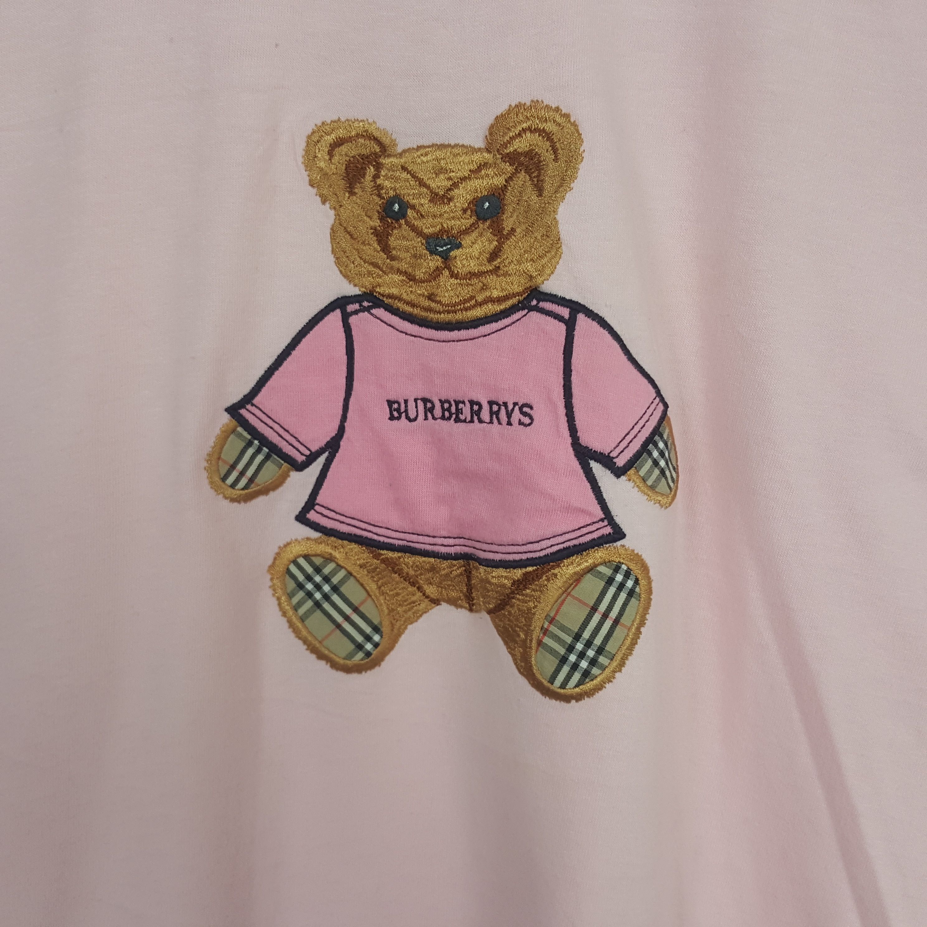 Burberry × Vintage Vintage Burberrys Bear Embroidery Design Tshirt ...