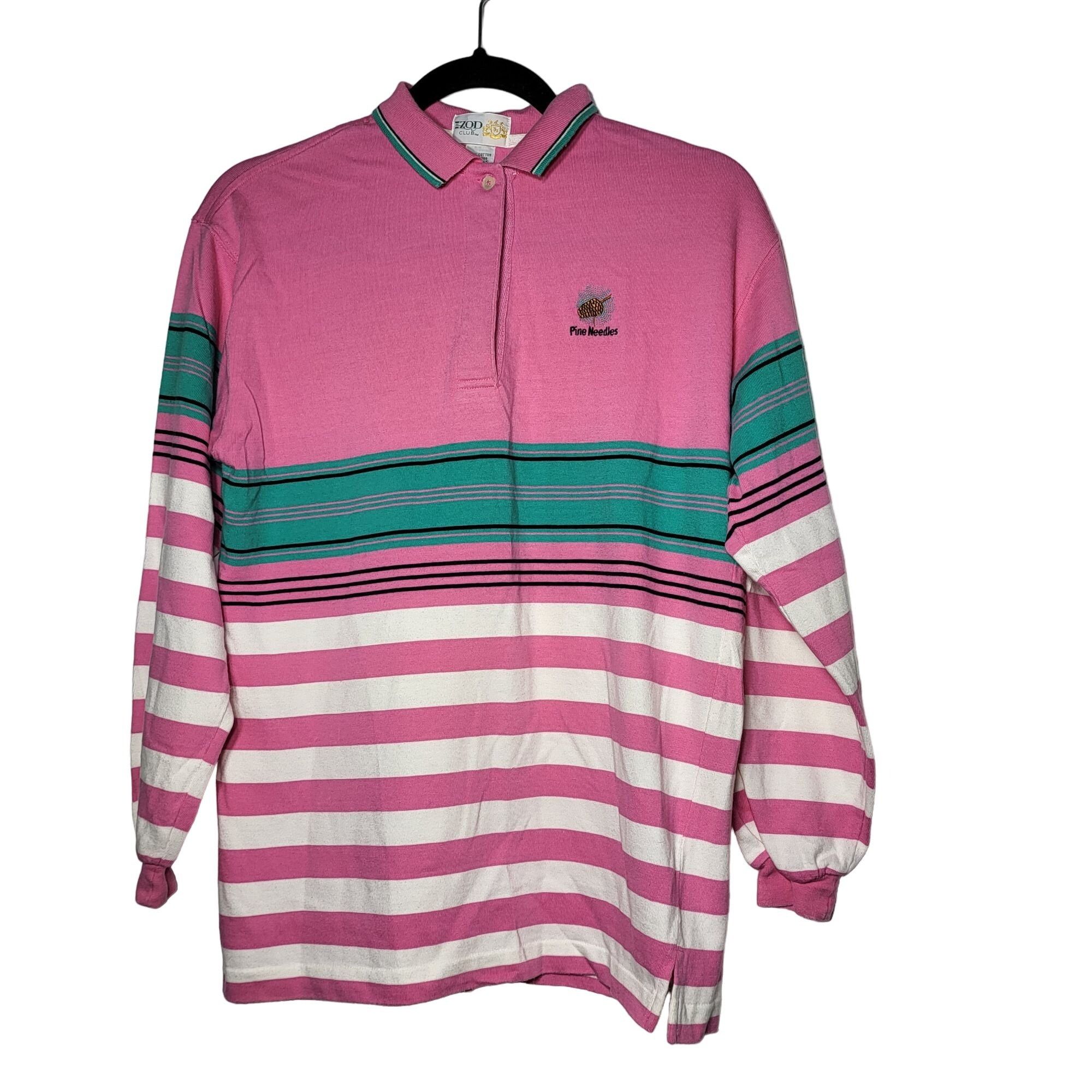 Izod × Vintage Vintage 80's Izod Striped Long Sleeve Collared Shirt S | Grailed