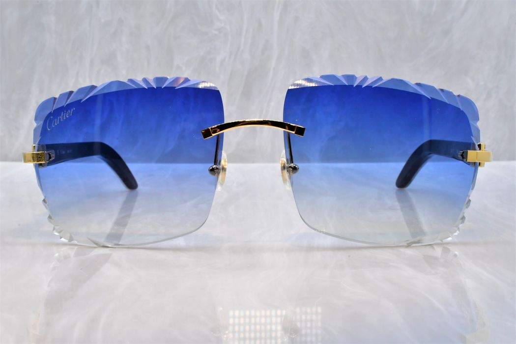 Cartier Cartier Diamond Cut White Horn Sunglasses C Decor Buffs Grailed