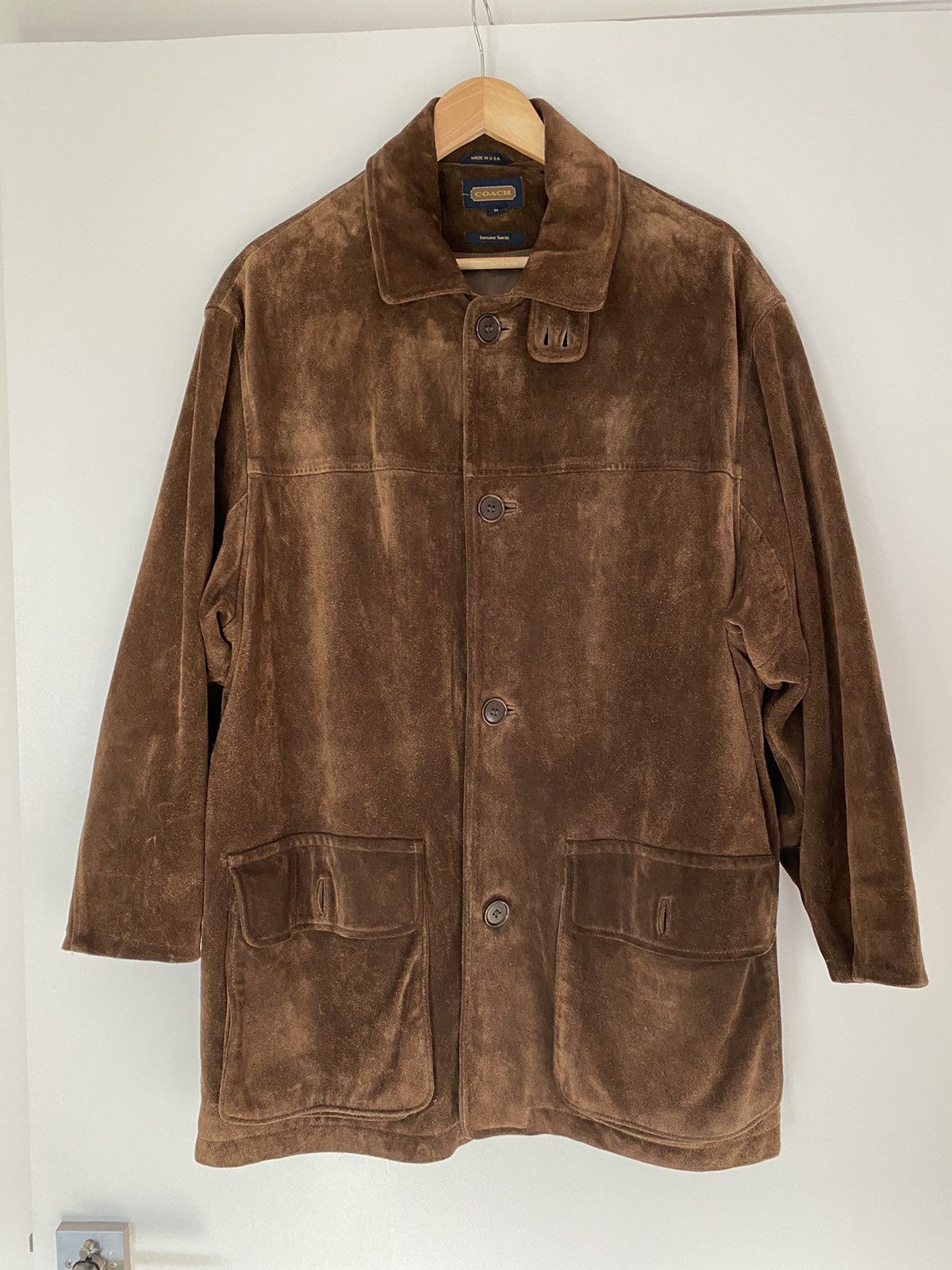 Coach Coach brown suede car coat overcoat | Grailed