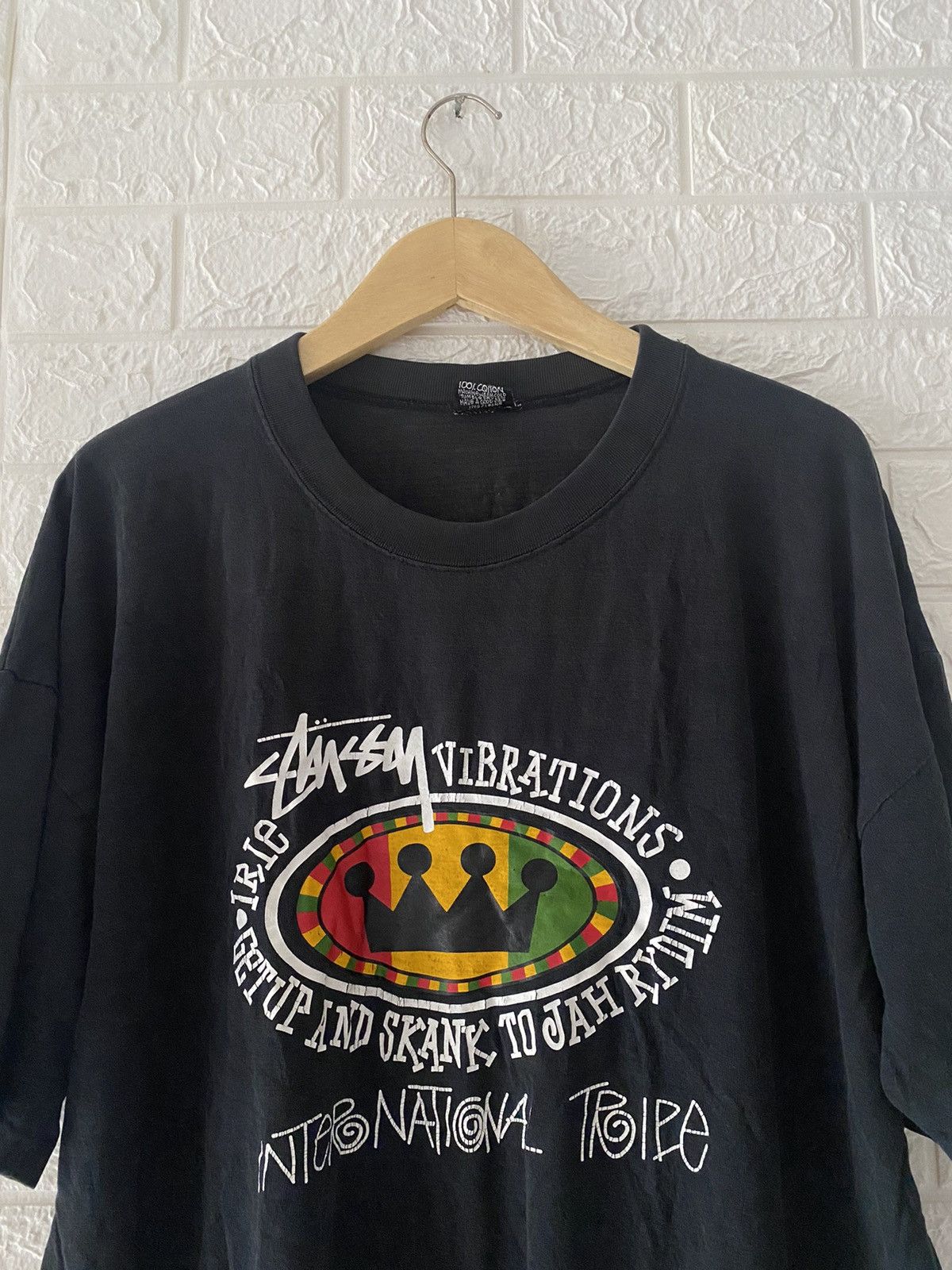 Stussy × Vintage vintage stussy feelin irie vibration tshirt | Grailed