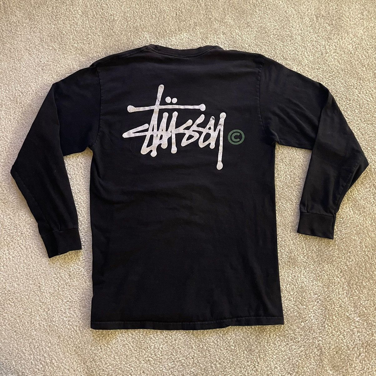 Stussy Rare Vintage Stussy Long Sleeve Black Mens mT Shirt | Grailed