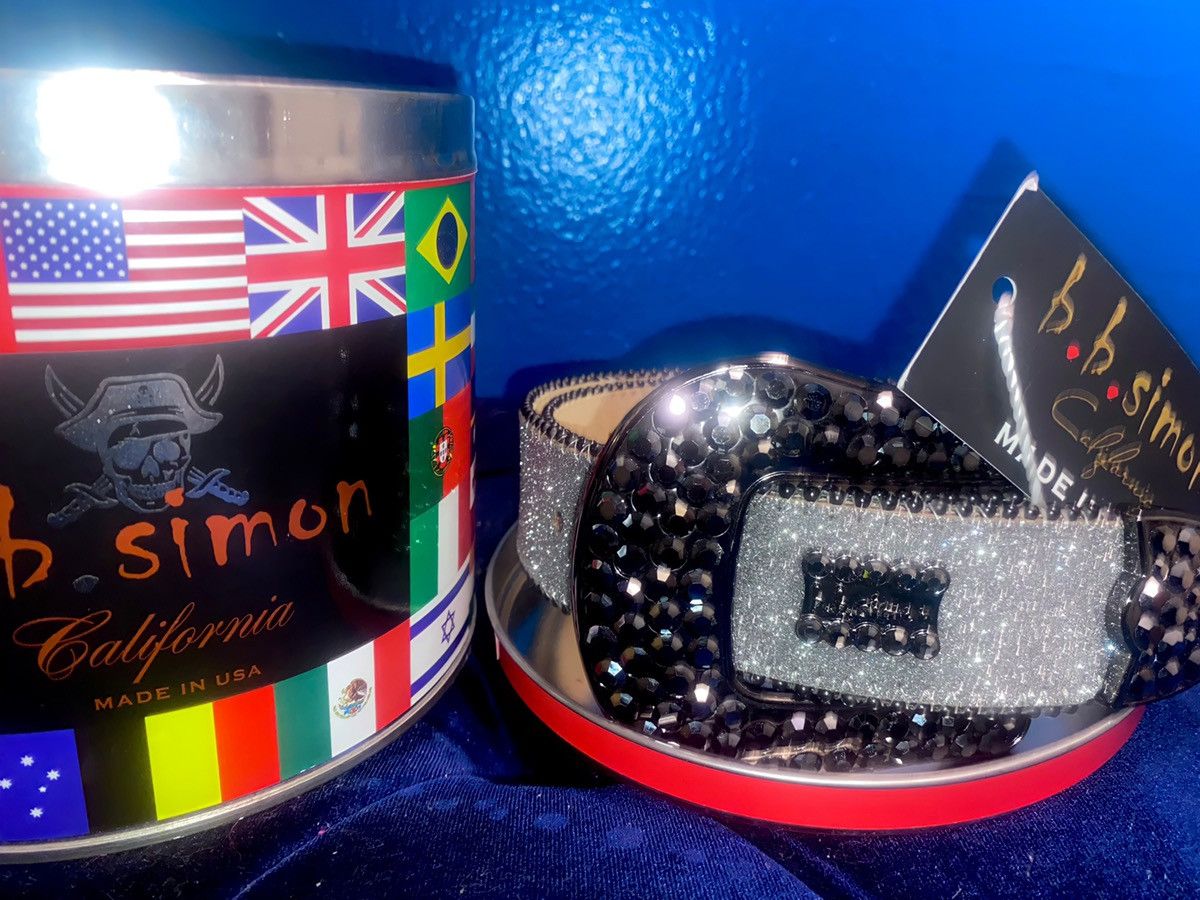 B.B. Simon B.B Simon Classic Belt, Jeweled Buckle | Grailed