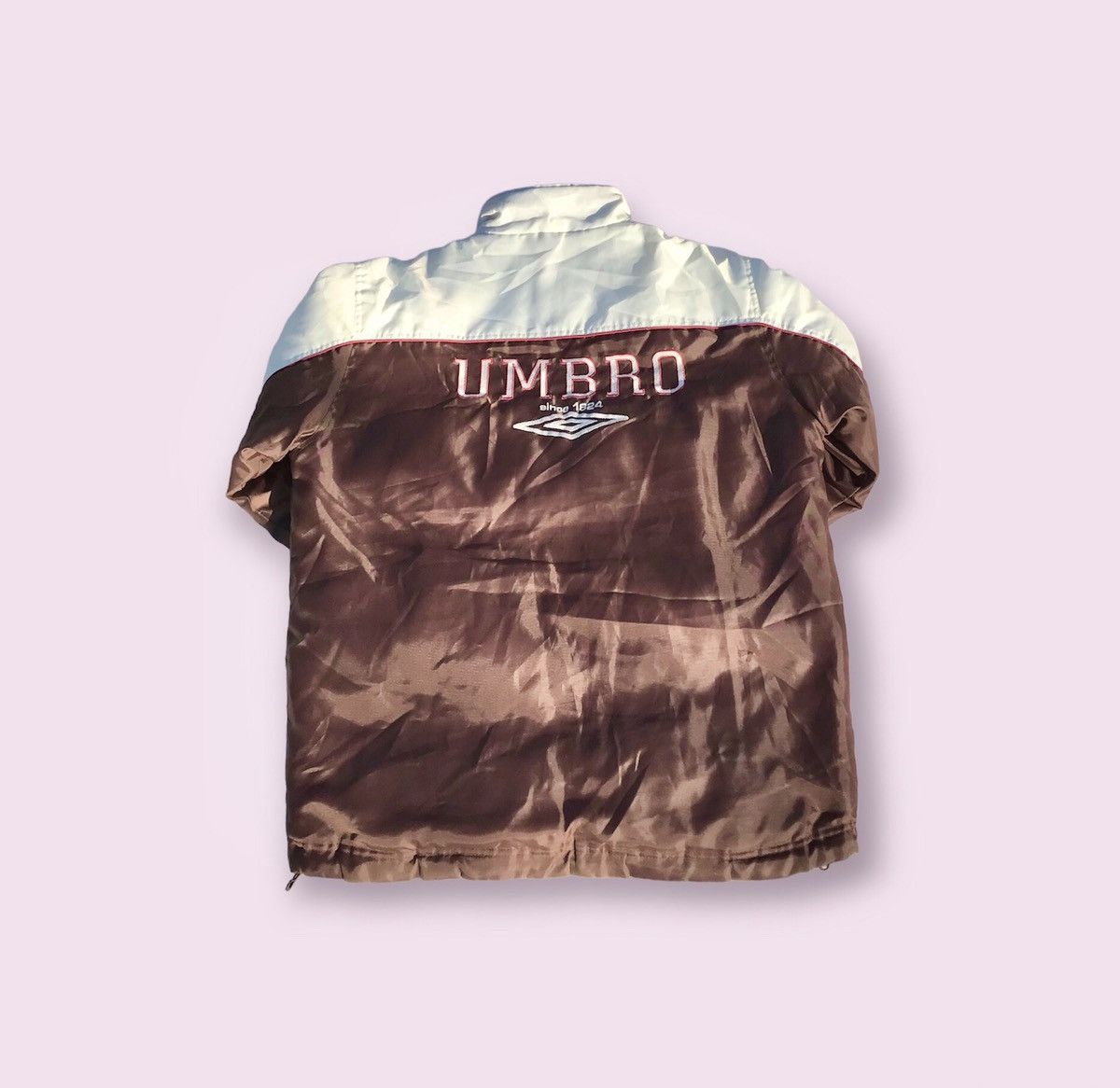 Streetwear × Umbro × Vintage Umbro Vintage Brown Winter Jacket Big Logo ...