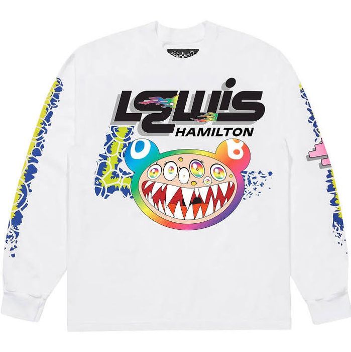 Takashi Murakami Plus44 Lewis Hamilton X Takashi Murakami Flame Out Tee ...