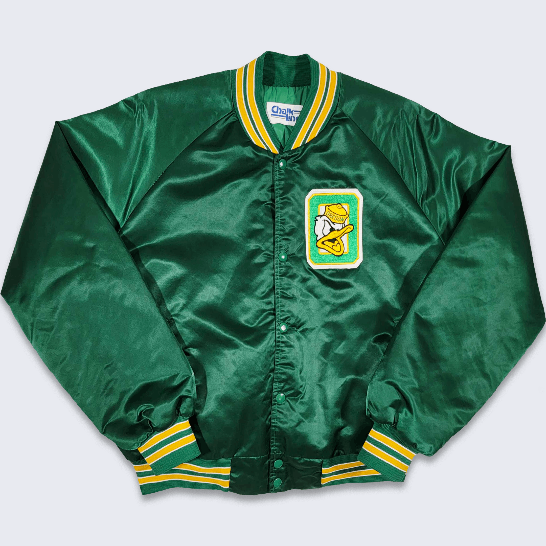 Chalk Line × NCAA × Vintage Oregon Ducks Vintage 80s Chalk Line Satin ...