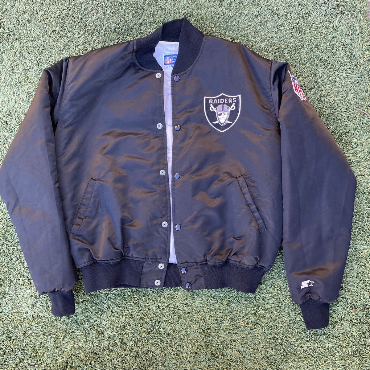 NFL × Starter × Vintage STARTER 80s Los Angeles Raiders Bomber Jacket ...