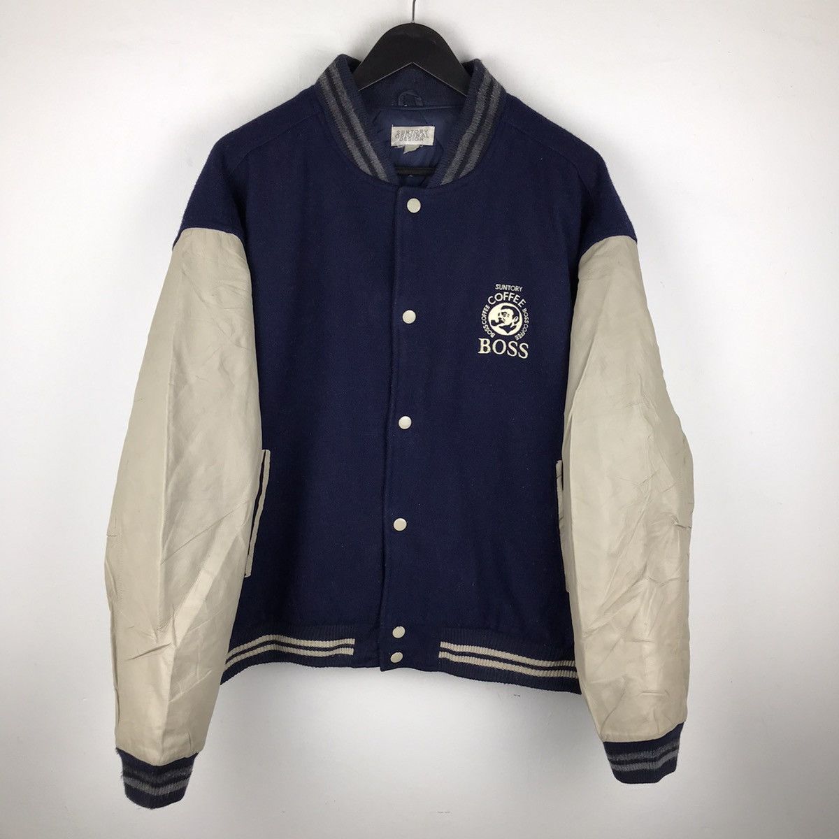 Hugo Boss × Varsity Jacket × Vintage Vintage Suntory Coffee Boss ...