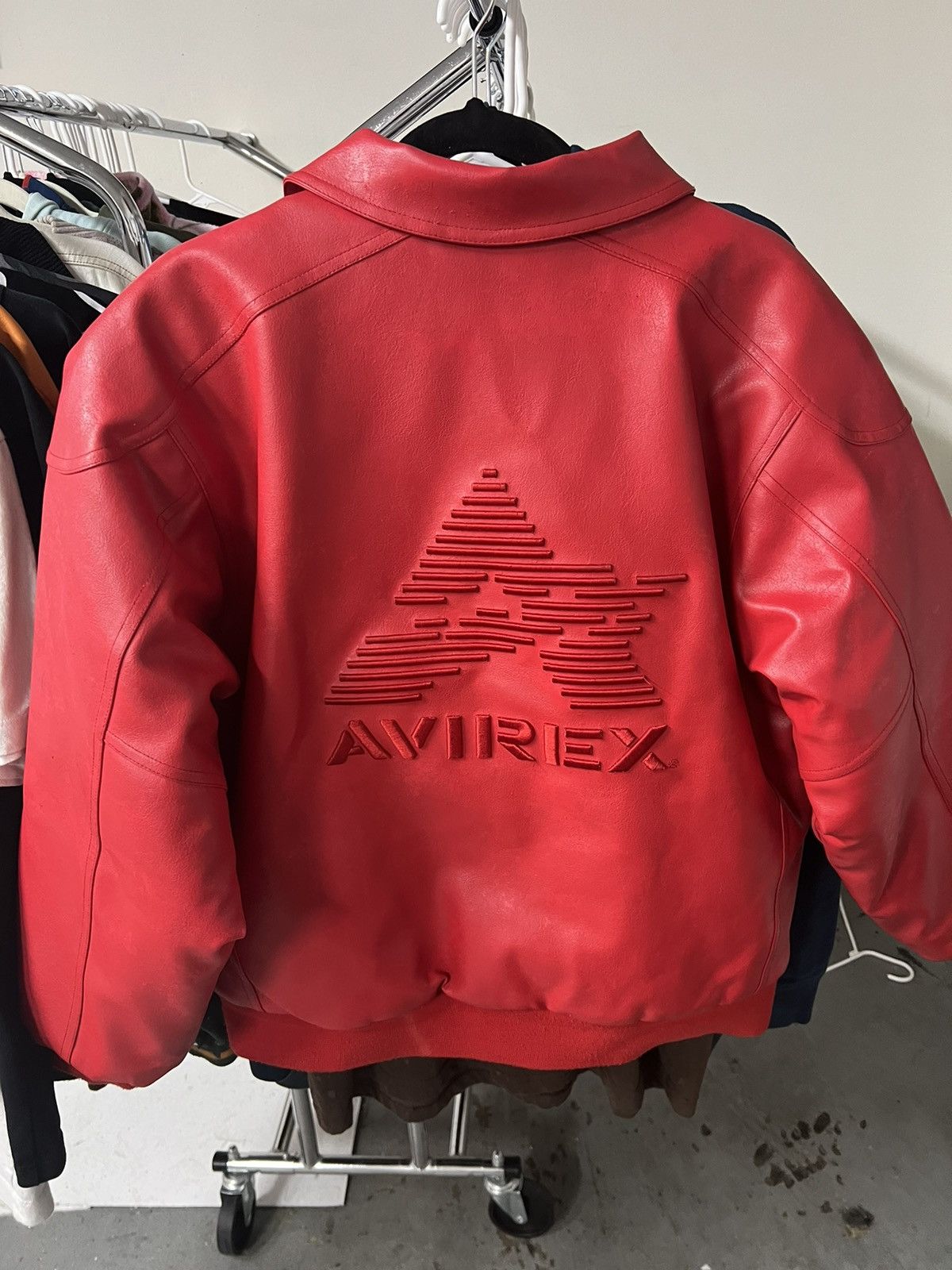 Avirex Red Avirex Leather Jacket | Grailed