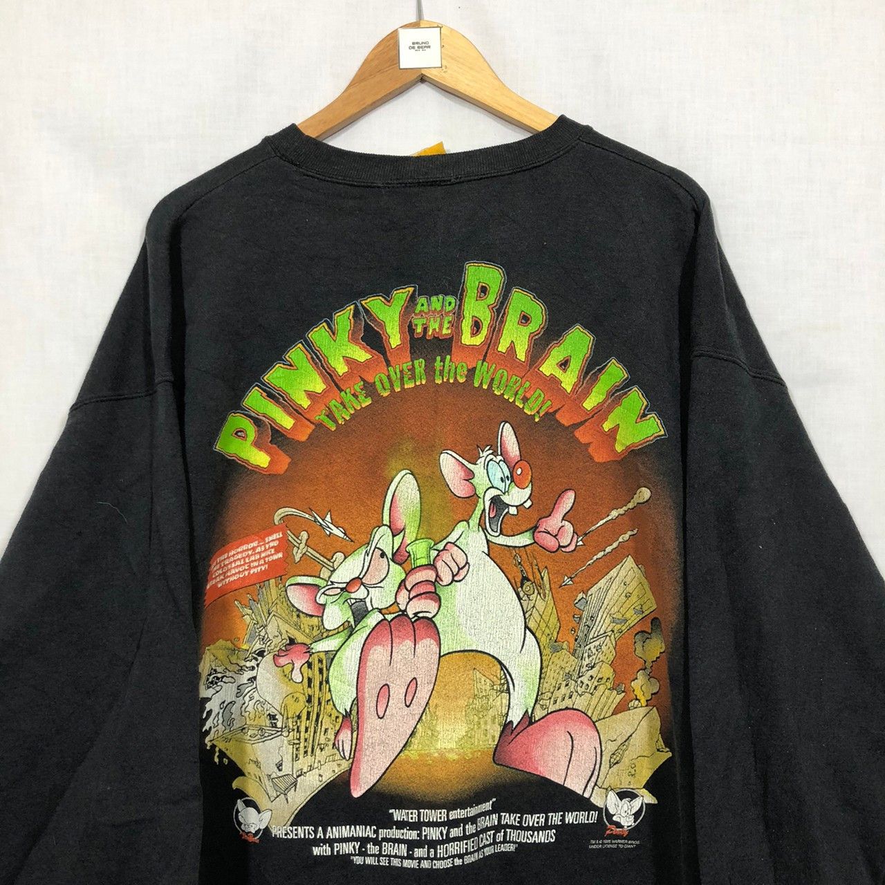 Vintage Vintage 1995 Pinky and The Brain sweater Take over the World ...