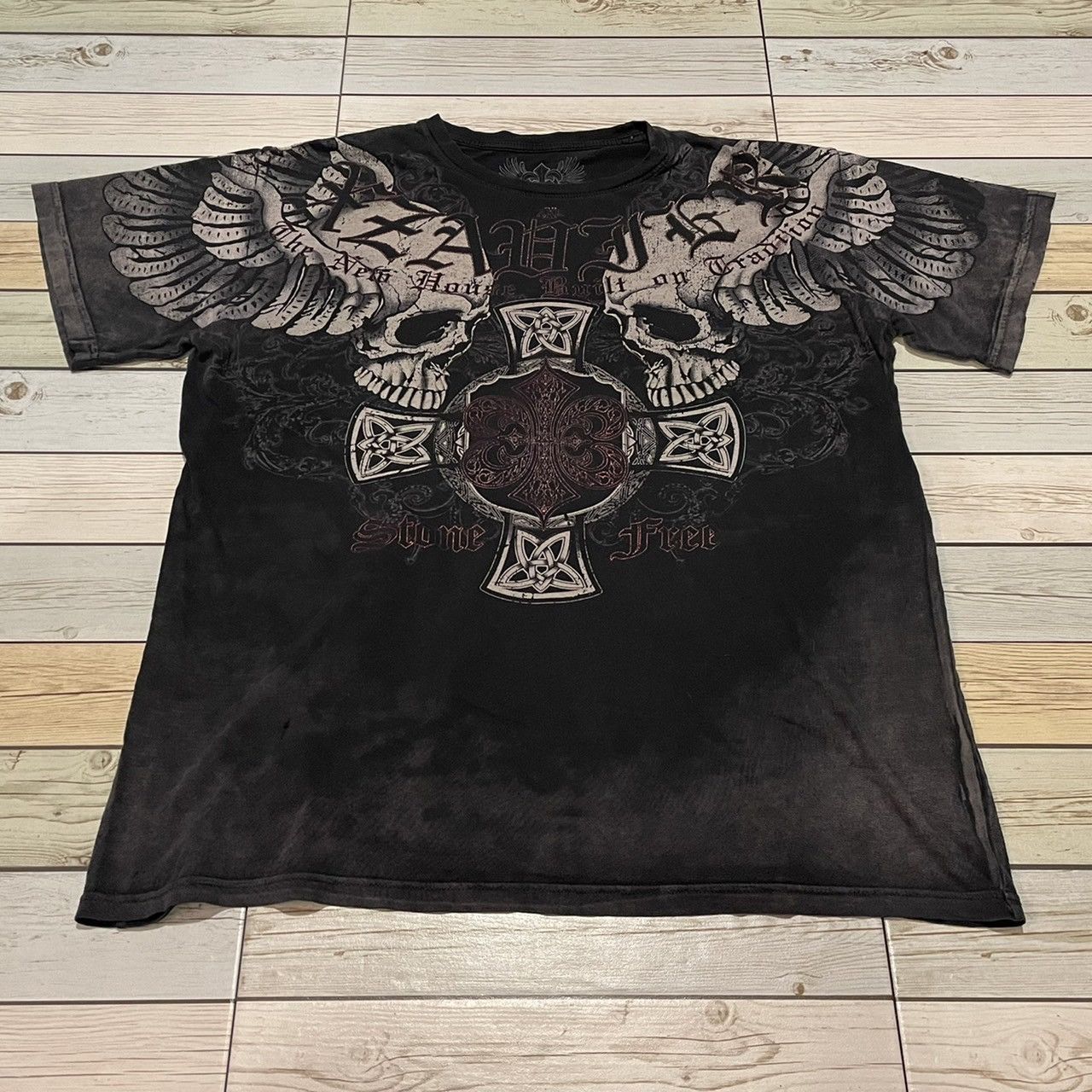 Affliction × Ed Hardy × Streetwear Rare Y2K Xzavier Tee Streetwear ...
