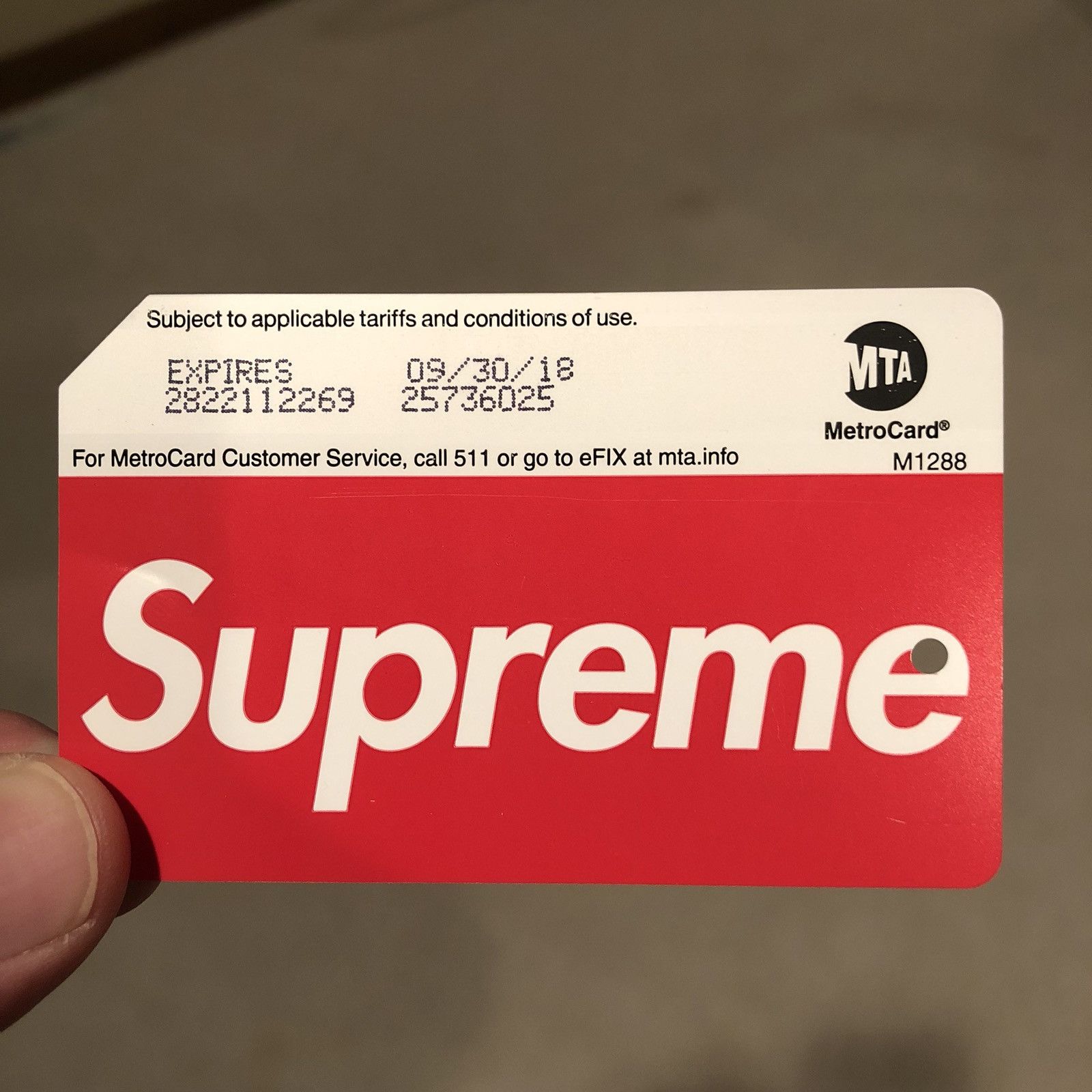 Supreme Metro Card | Grailed